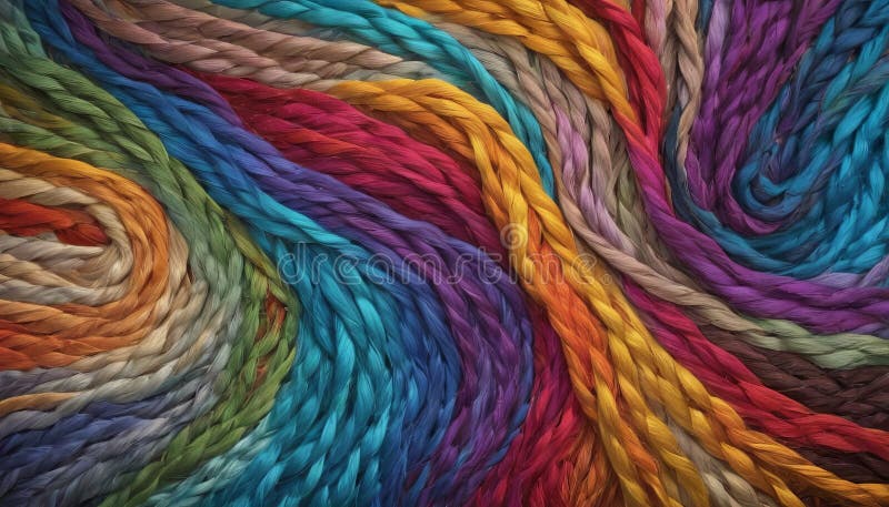 Twisted Rainbow Threads Texture Stock Image - Image of abstract, design ...