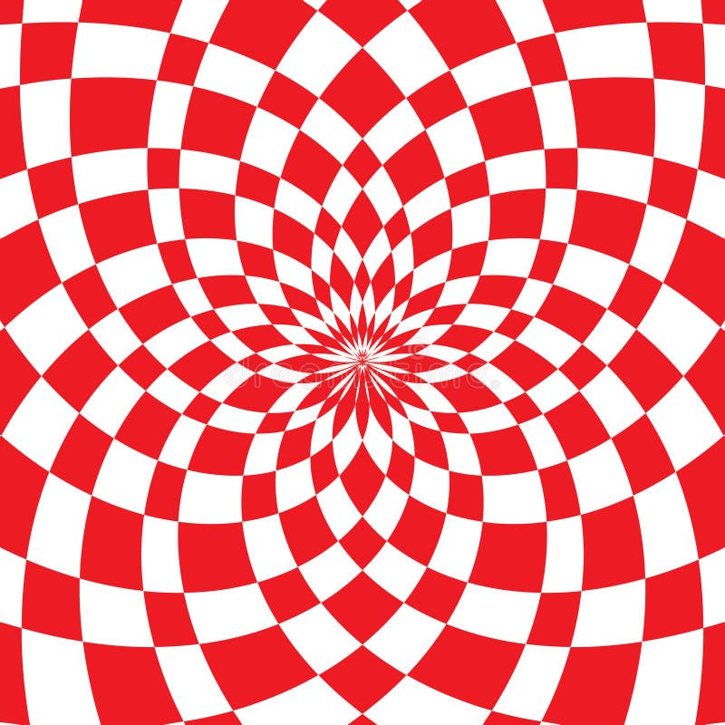 Twisted Red and White Double Radial Lines Stock Vector - Illustration ...
