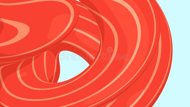 Twisted Red with White Stripe Abstraction Background. 3D Illustration ...