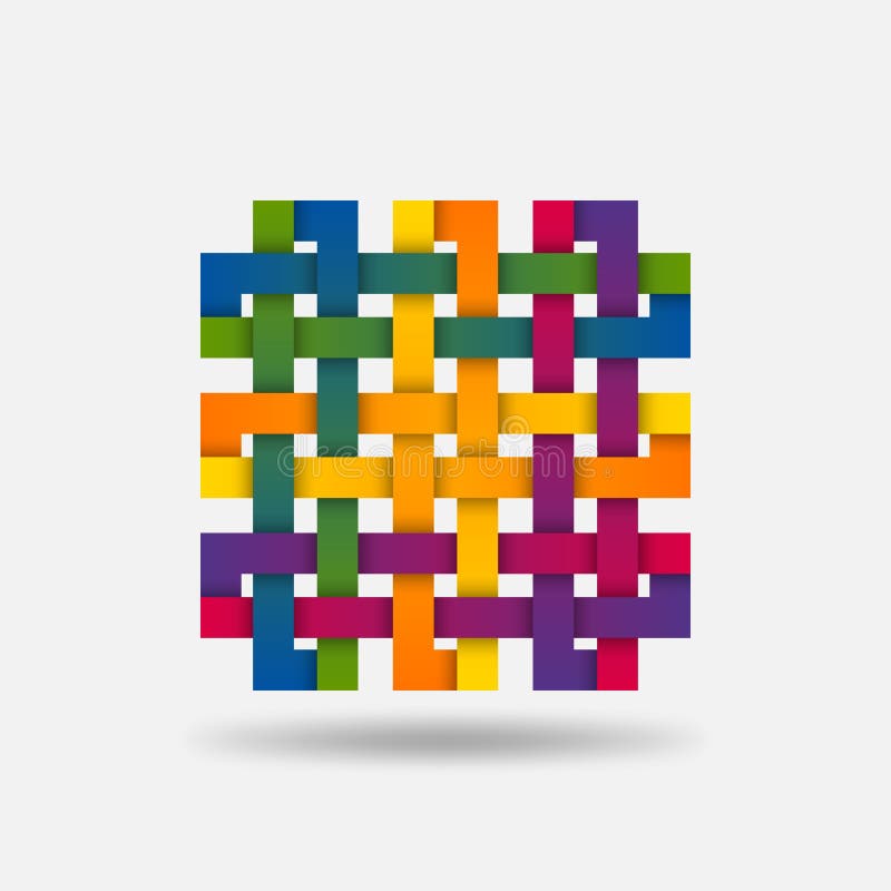 Twisted Ribbon Design Element in Rainbow Colors Stock Vector ...