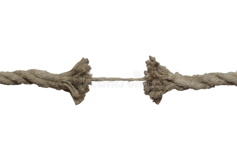 Frayed Rope about to Break stock image. Image of loop - 7560031
