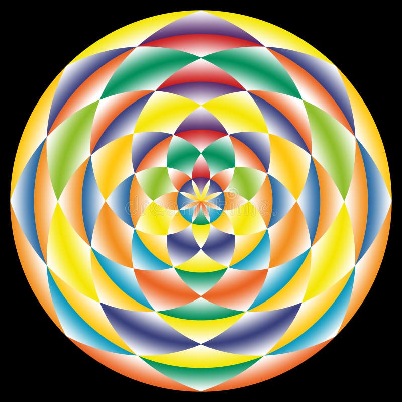 Twisted Round Colored Background, Isolated Stock Illustration ...