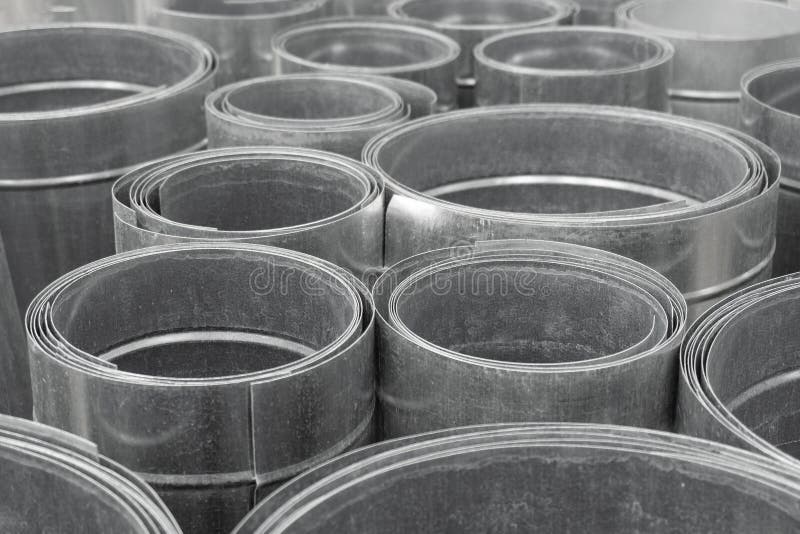 Twisted Sheets of Metal Close-up Stock Image - Image of warehouse ...