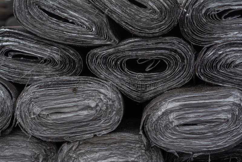 Twisted Sheets of Roofing Material with Rubber Coating and Protective ...