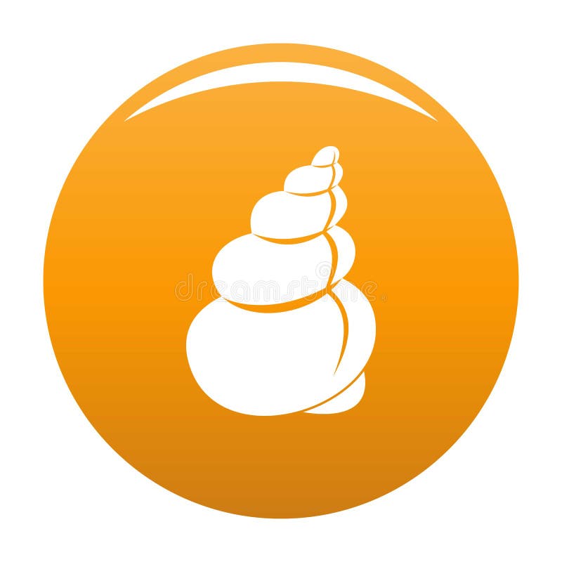 Twisted Shell Icon Vector Orange Stock Vector - Illustration of hole ...