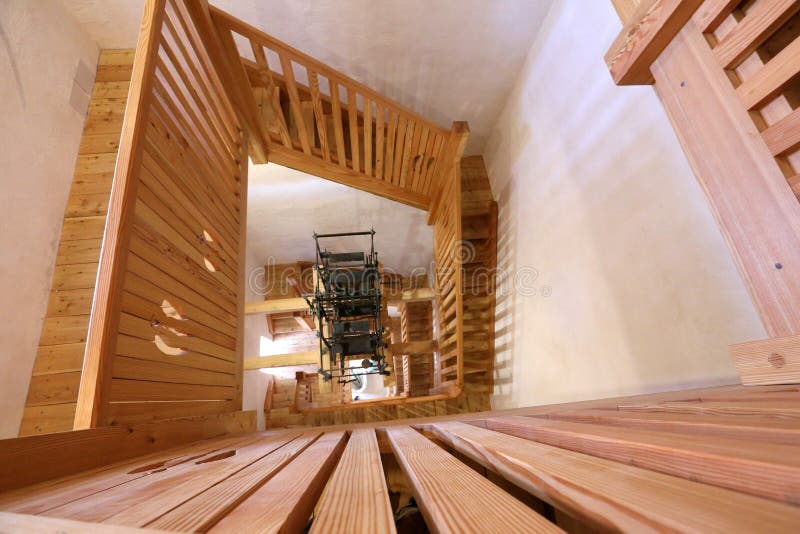 Twisted spiral staircase stock photo. Image of connections - 123775860