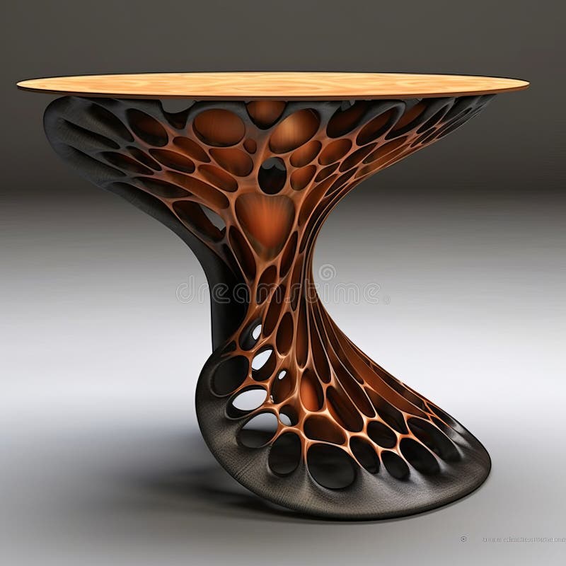 Twisted Spiraling Table: Iterations of Layered Organic Forms Stock ...