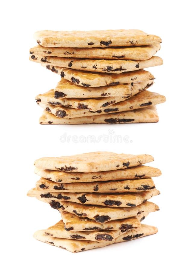 Twisted Stack of Cookies Isolated Stock Photo - Image of breakfast ...