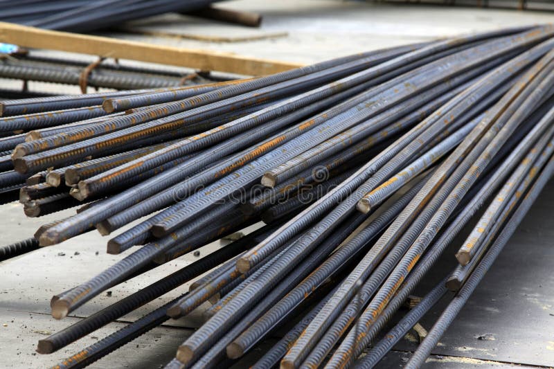 Twisted Steel at a Construction Site Stock Image - Image of ...
