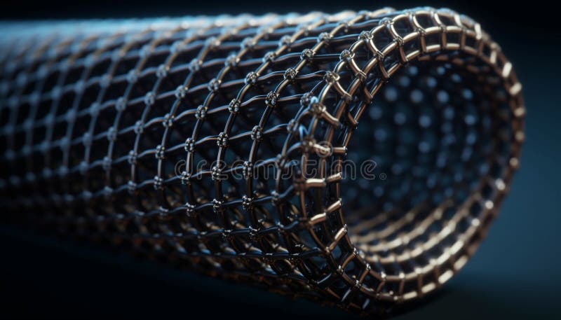 Twisted Steel Wire Spiral on Metallic Spool Generated by AI Stock ...