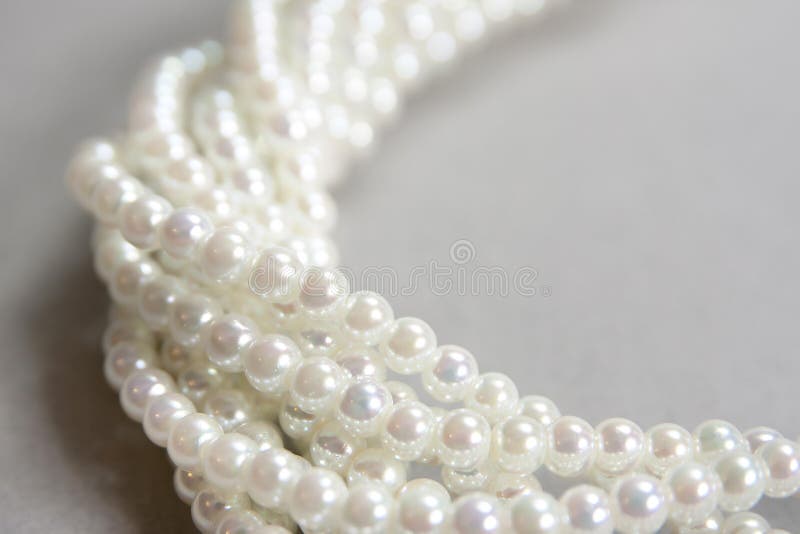 String of white pearls stock image. Image of wealth, horizontal - 38803759