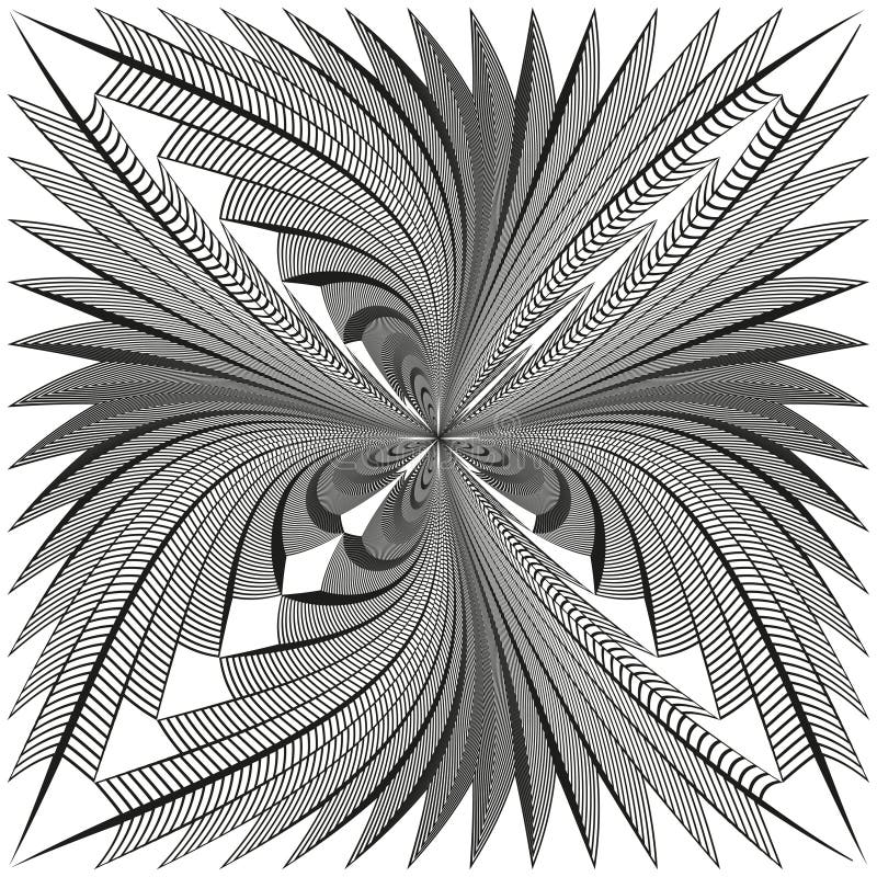 Twisted Stripe Form. Spiral Wave Icon. Radial Curve Shape. Vector ...