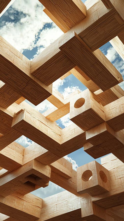 Twisted Structure with Spiraling Staircases in Monochrome, Creating ...