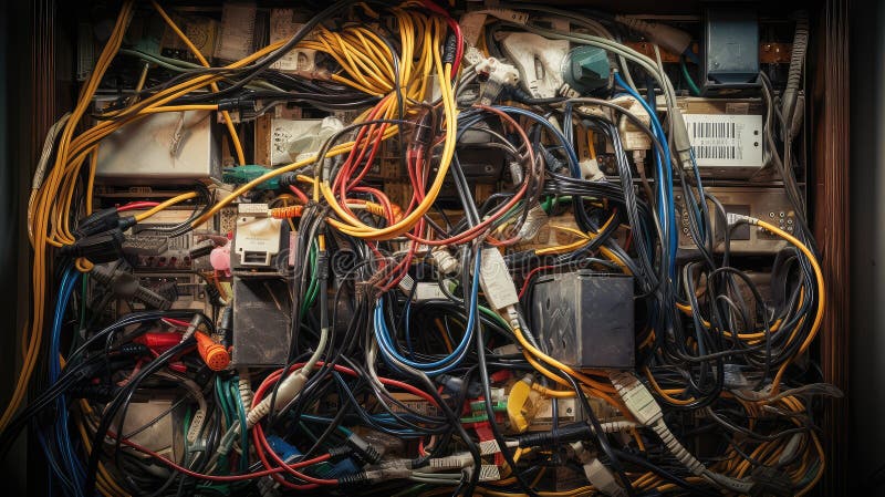 Twisted tangled cables stock illustration. Illustration of twisted ...