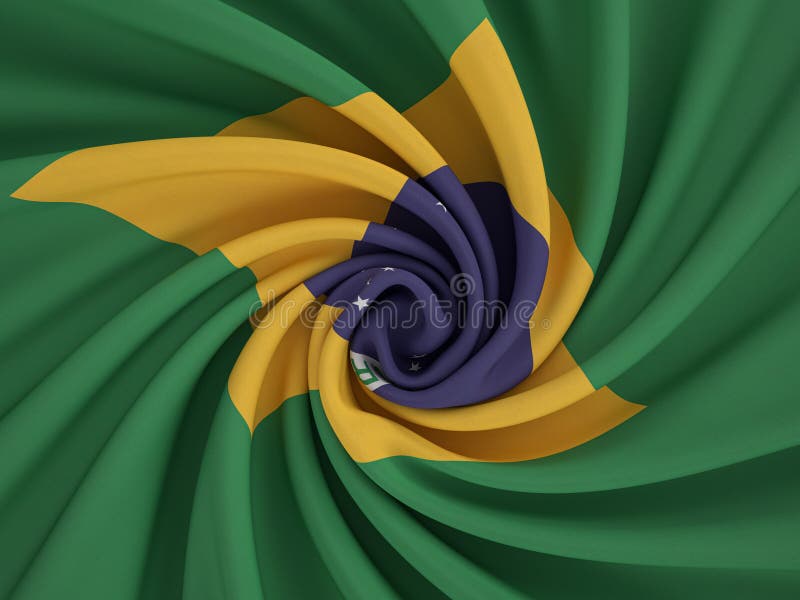 Brazil Flag with Brush Paint Textured Isolated on Png or Transparent ...