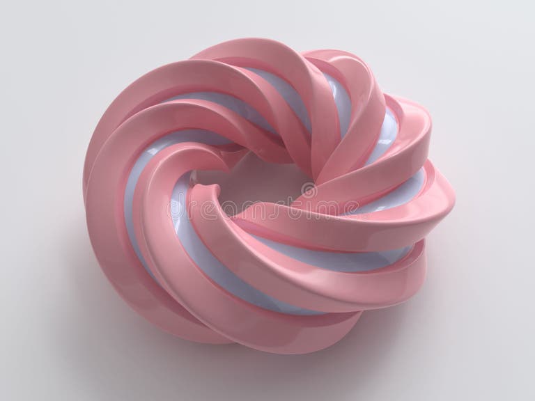 Twisted Torus. Geometric Shape Stock Illustration - Illustration of ...