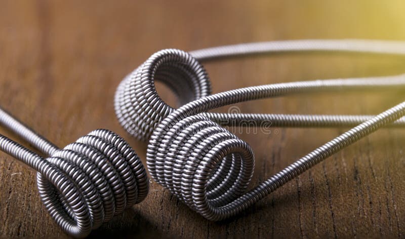 Twisted Vaping Coils for Electronic Cigarette or E Cig. Stock Image ...