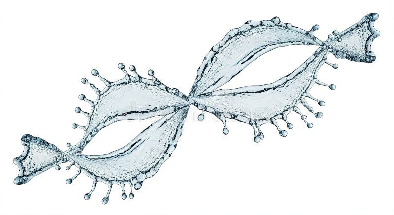 Twisted Water Splash Isolated on a White Background Stock Illustration ...