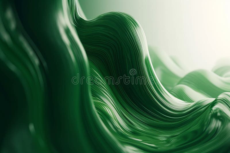Twisted Waves & Forest Green: a Modern Minimalist 3D Render Using ...
