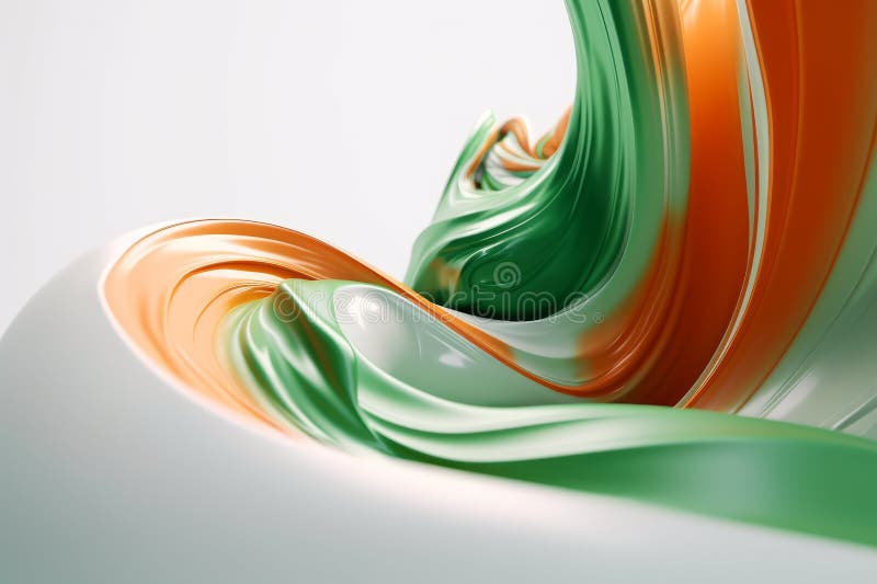 Twisted Waves: a Modern Minimalist Industrial Design 3D Render Stock ...