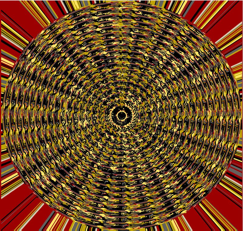 Twisted Wavy Abstract Circular Pattern Stock Vector - Illustration of ...