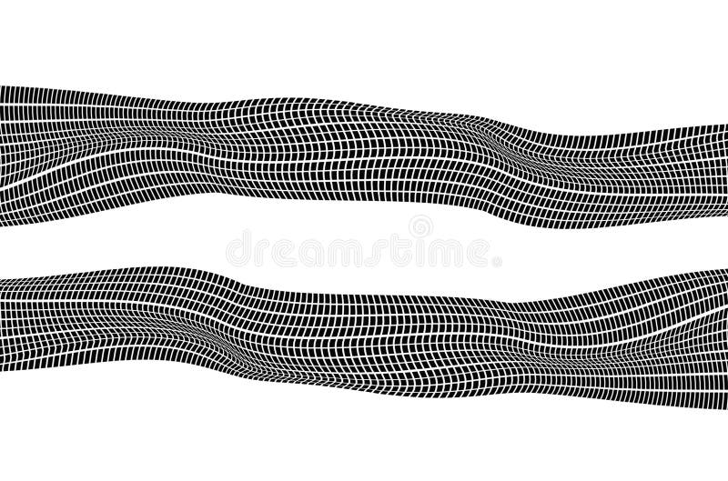 Twisted and wavy bands stock illustration. Illustration of black ...