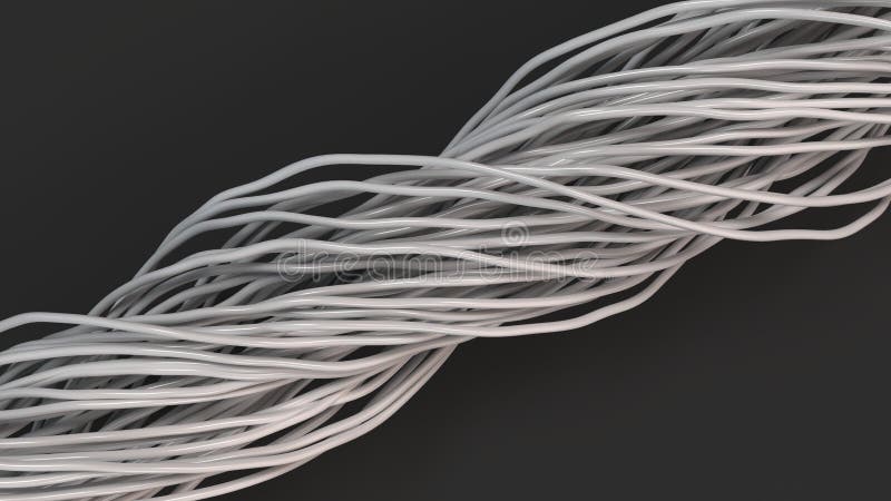 White cables stock illustration. Illustration of blue - 18030605