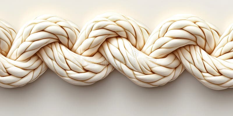 Twisted White Rope Creates a Textured Pattern on a Light Background ...