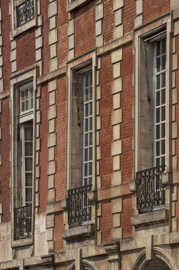 Twisted Window Frames in Place Des Vosges Stock Image - Image of bent ...