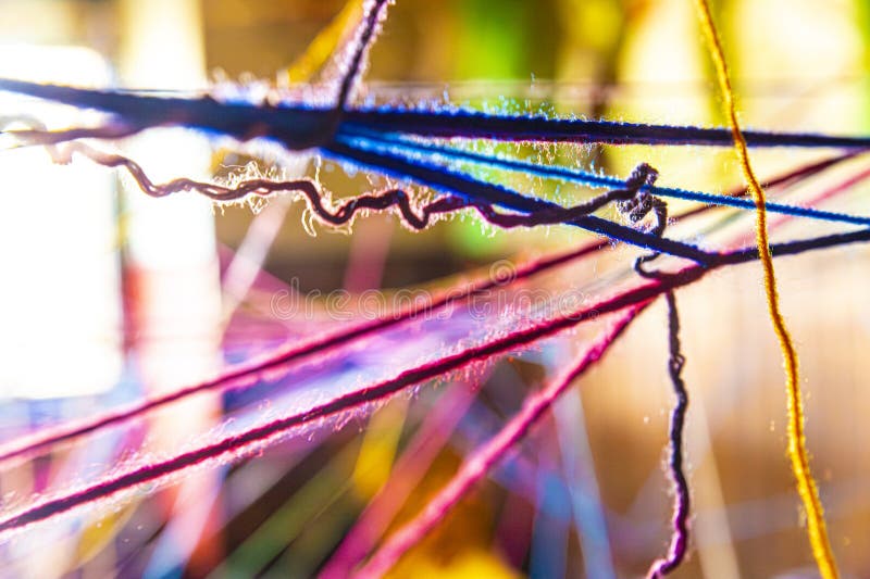 Twisted Wool Threads in Various Colors Stock Photo - Image of abstract ...