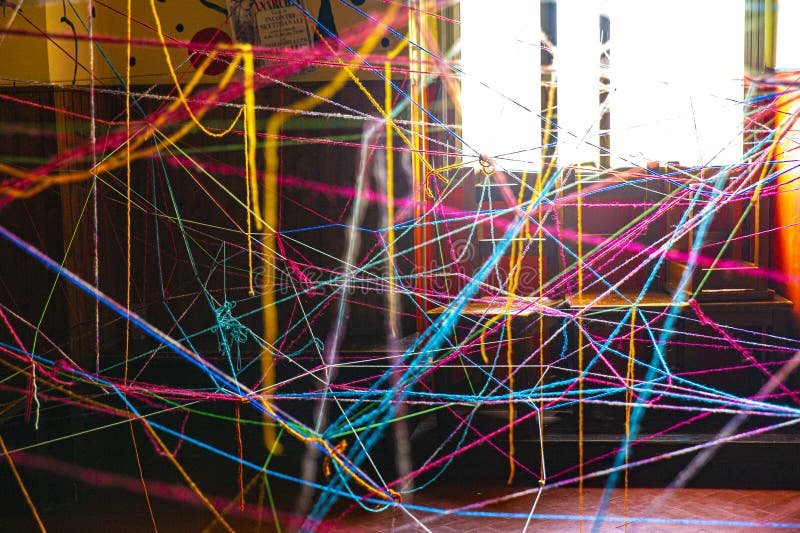 Twisted Wool Threads in Various Colors Stock Photo - Image of thin ...