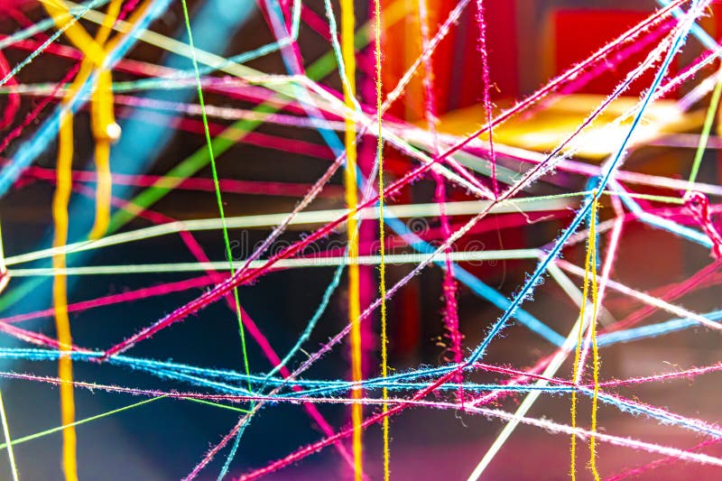 Twisted Wool Threads in Various Colors Stock Photo - Image of thin ...