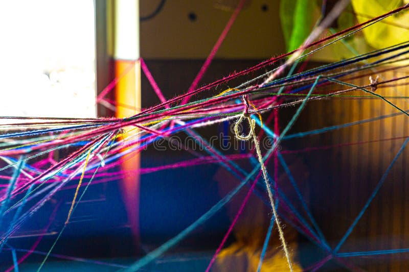 Twisted Wool Threads in Various Colors Stock Image - Image of textile ...