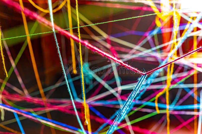 Twisted Wool Threads in Various Colors Stock Photo - Image of thin ...