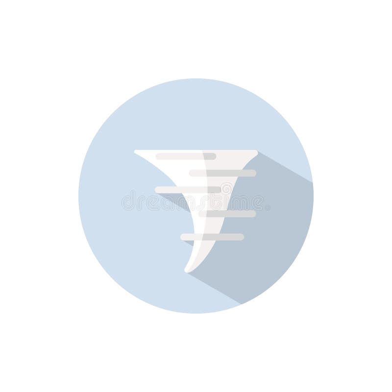 Twister. Flat Icon on a Circle. Weather Vector Illustration Stock ...