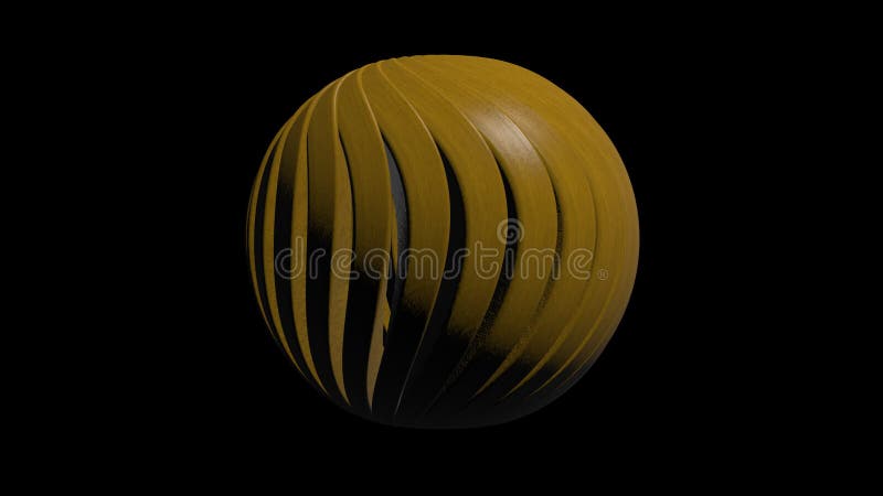 Twister Sphere. Elegant Concrete and Curvy Shapes. Rotation Sphere ...