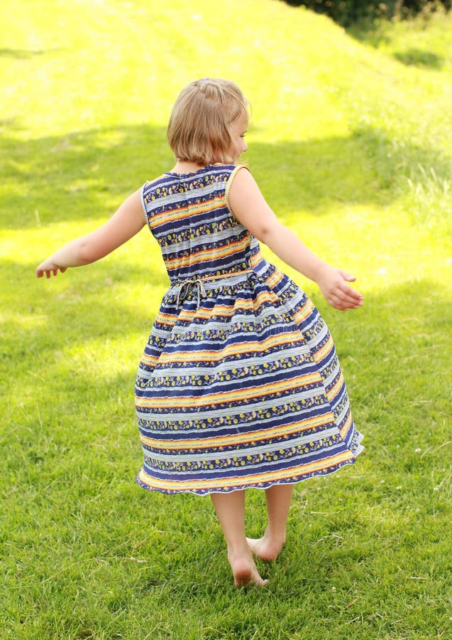 Twisting girl stock photo. Image of dress, dance, barefooted - 25514898