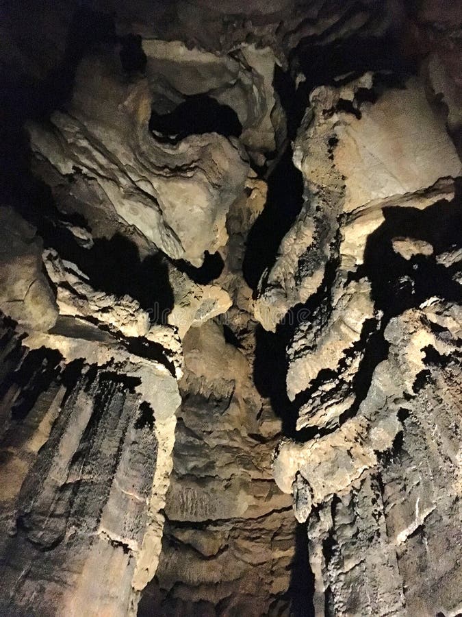 Twisting Limestone Formations in Mammoth Cave Ceiling Stock Photo ...