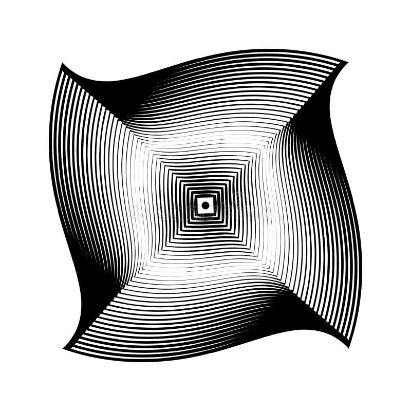 Twisting Motion Illusion in Abstract Op Art Design Stock Vector ...