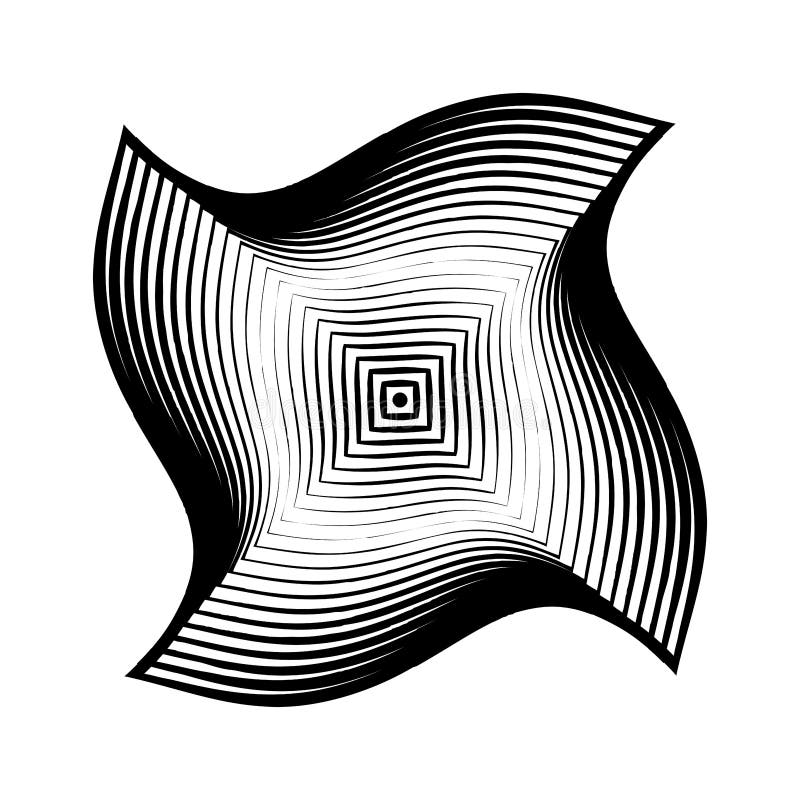 Twisting Motion Illusion in Abstract Op Art Design Stock Vector ...