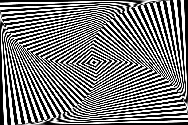Twisting Motion Illusion in Abstract Op Art Pattern. 3D Effect Stock ...