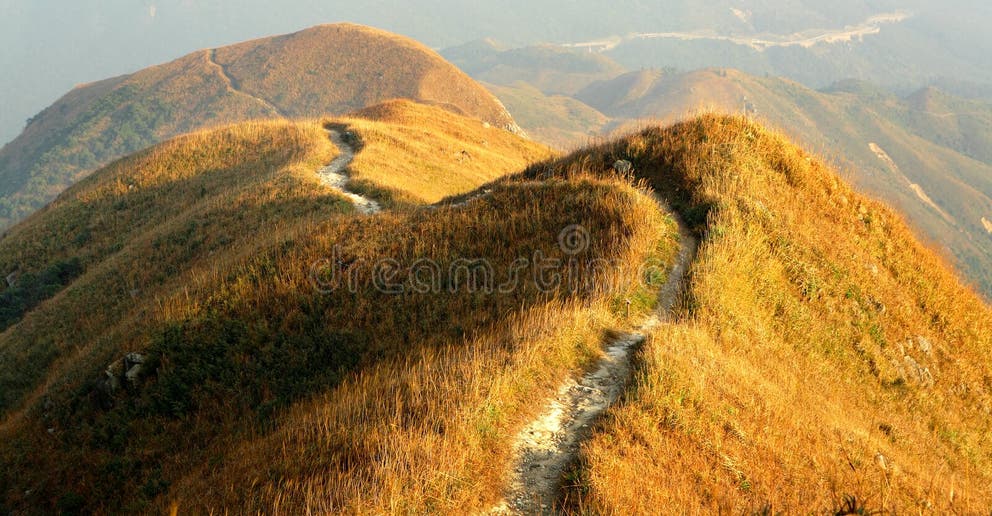 Twisting mountain path stock image. Image of trail, horizon - 17617509
