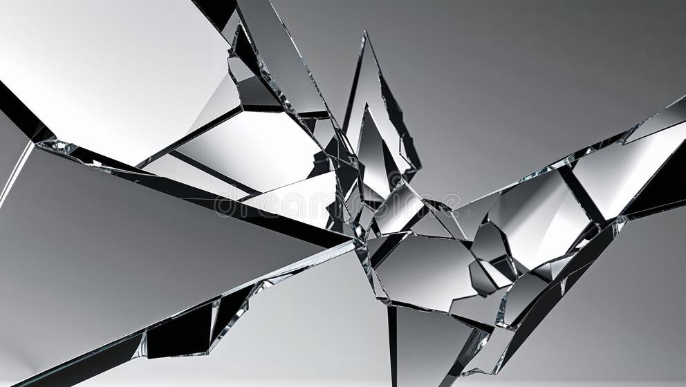 A Twisting Scene through a Shattered Glass Reflecting Infinite ...