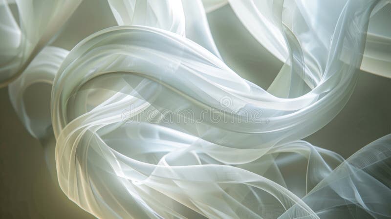 Twisting Shapes in Ethereal White Textures Stock Illustration ...