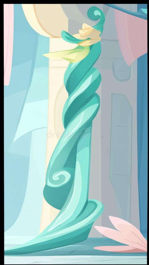 The Twisting Trail Ascends To a Towering Mountain Crest Under the Soft ...