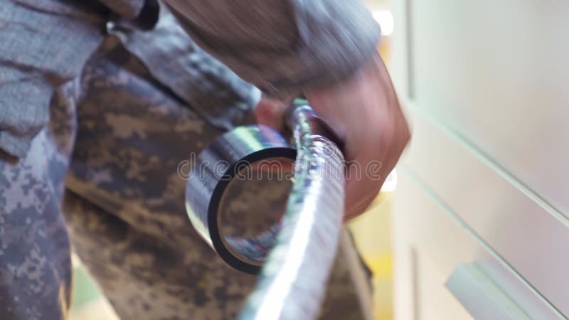 Twisting the Tubes and Wire the Route of Split System with Foil ...