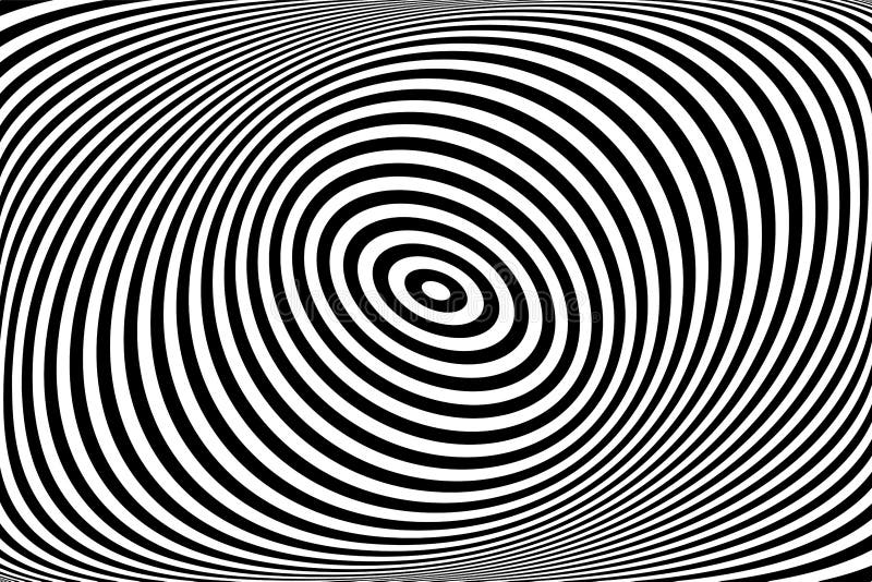 Twisting Whirl Motion and 3D Illusion in Abstract Op Art Striped Lines ...