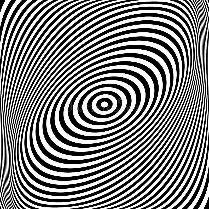 Twisting Whirl Motion and 3D Illusion in Abstract Op Art Striped Lines ...