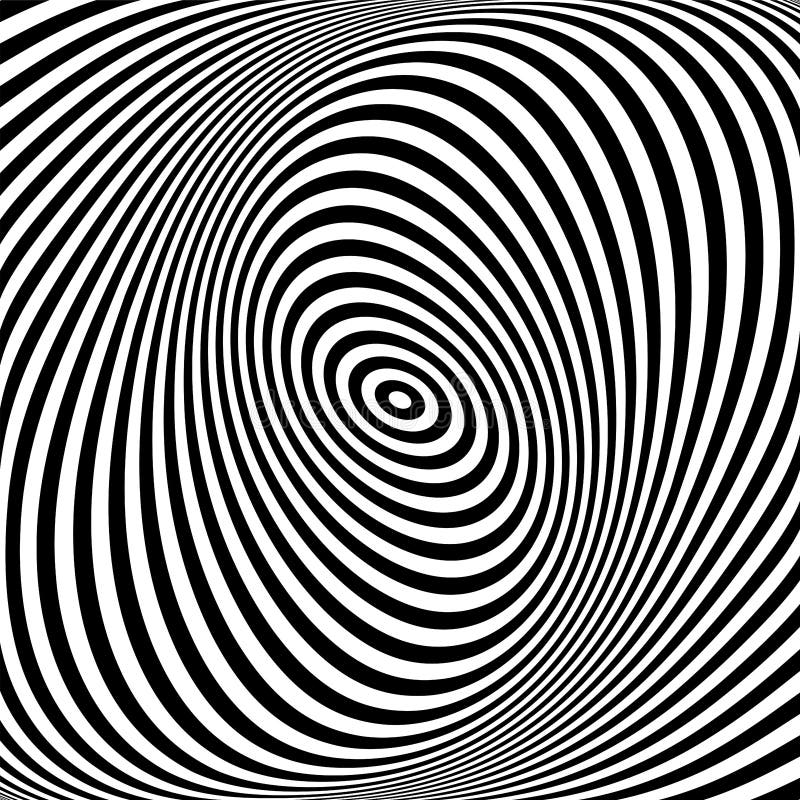 Twisting Whirl Motion and 3D Illusion in Abstract Op Art Striped Lines ...