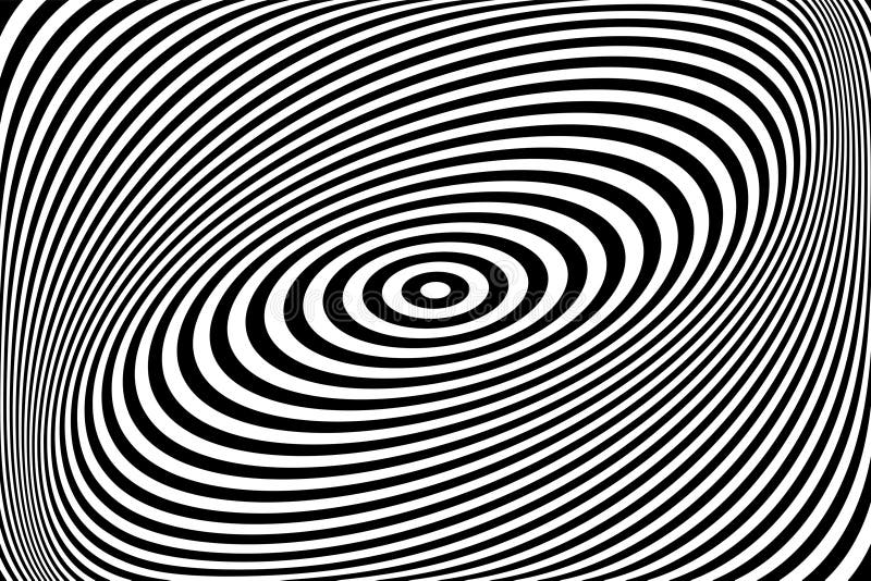 Twisting Whirl Motion and 3D Illusion in Abstract Op Art Striped Lines ...